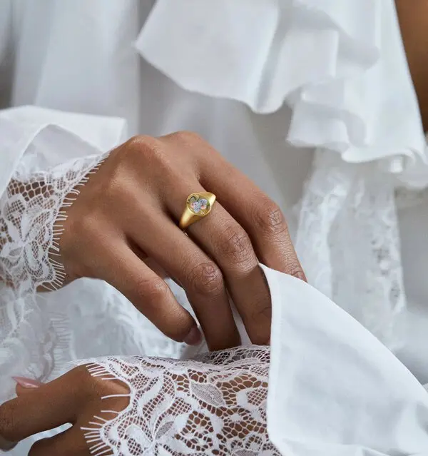 CECE JEWELLERY Elephant & Camellia Ring