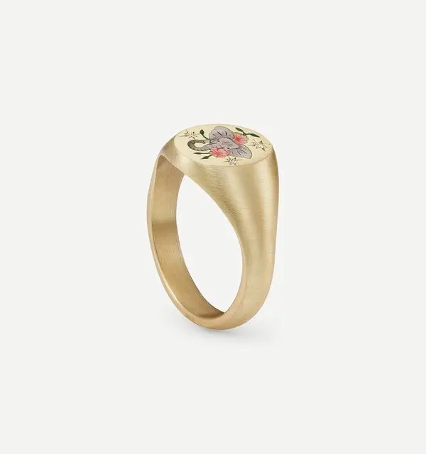CECE JEWELLERY Elephant & Camellia Ring