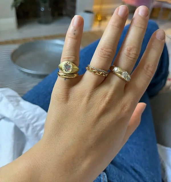 CECE JEWELLERY Elephant & Camellia Ring