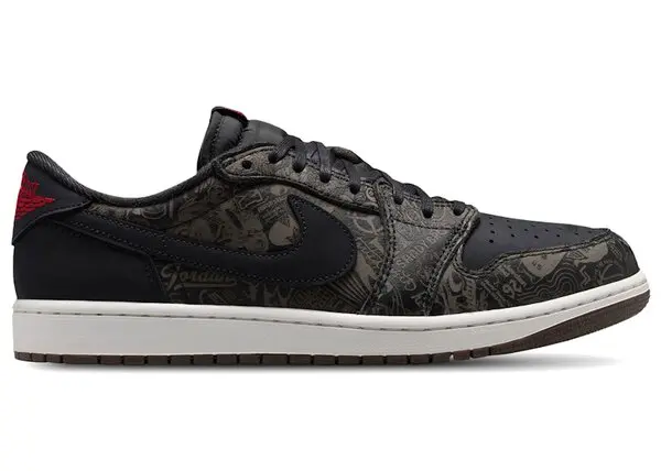JORDAN 1 Retro Low Og Laser - Black/university Red/palomino