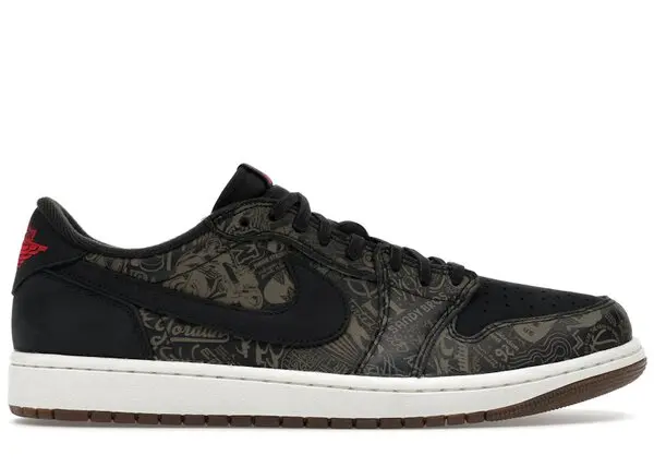 JORDAN 1 Retro Low Og Laser - Black/university Red/palomino