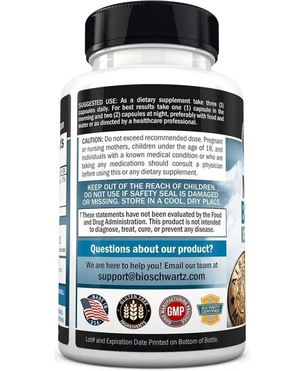 BIOSCHWARTZ Magnesium Bisglycinate Capsules For Optimal Health