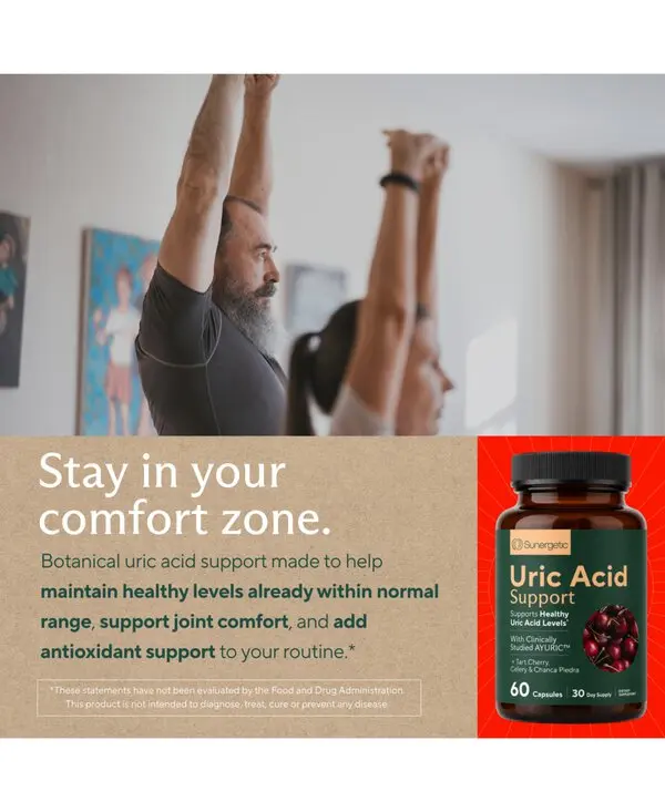 SUNERGETIC Uric Acid Support Supplement With Tart Cherry
