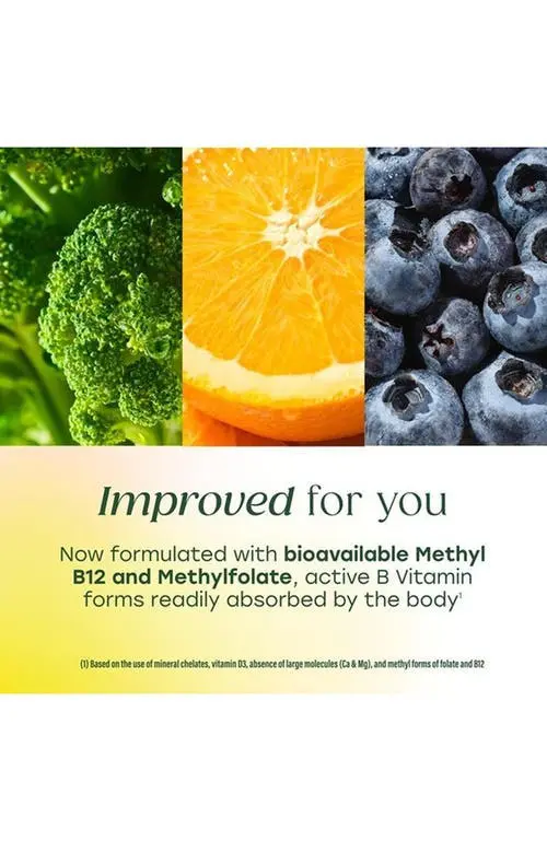 MEGAFOOD One Daily Multivitamin For 40+ With Methylated B12, Methylfolate. Vegetarian