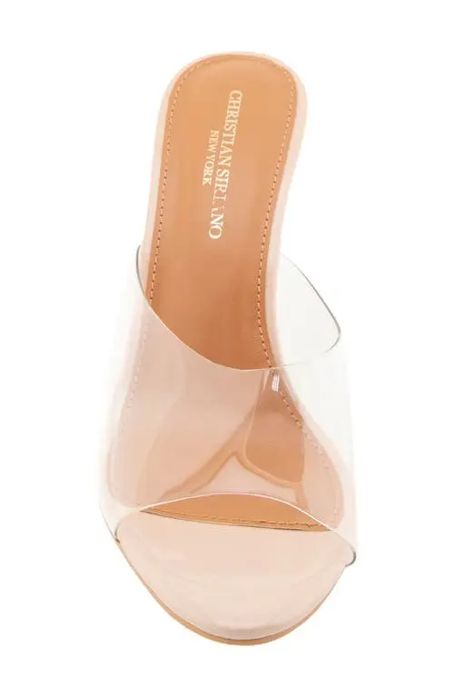 Christian Siriano Tabby Wedge Sandal - Clear Frappe