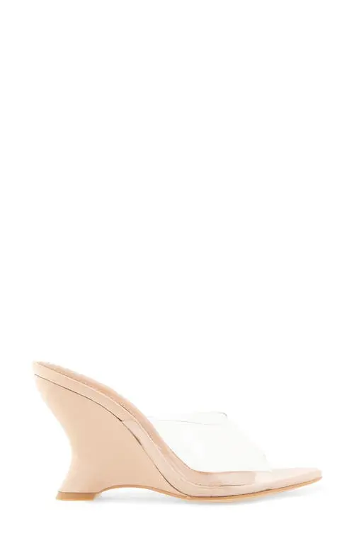 Christian Siriano Tabby Wedge Sandal - Clear Frappe