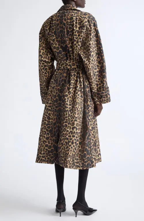 Saint Laurent Printed Nylon Trench Coat