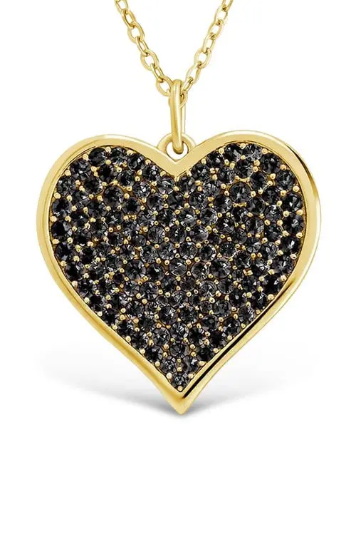Sterling Forever Cubic Zirconia Heart Pendant Necklace - Gold