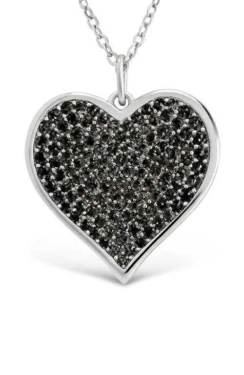 Sterling Forever Cubic Zirconia Heart Pendant Necklace - Silver