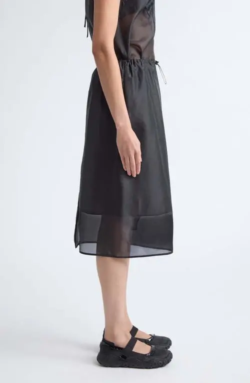 Cecilie Bahnsen Bria Embroidered Bow Silk Blend Organza Skirt