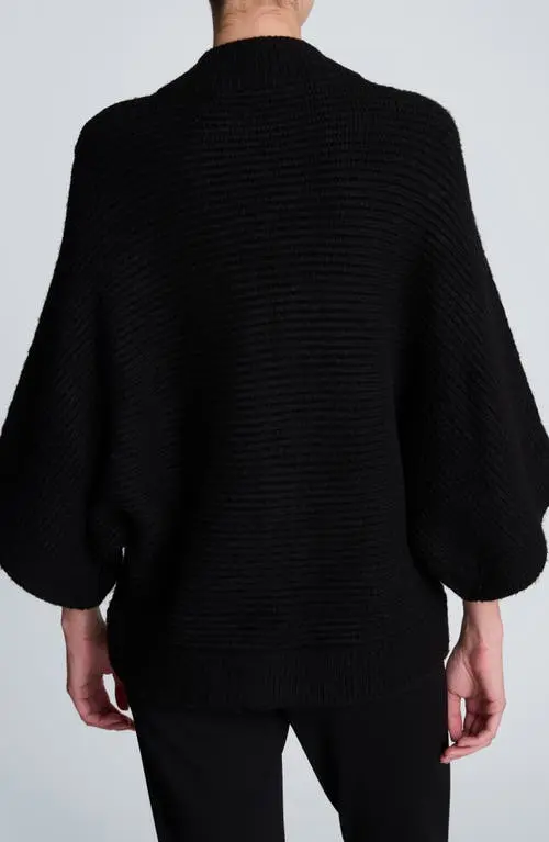 KENNETH COLE Dolman Sleeve Zip Cardigan - Black