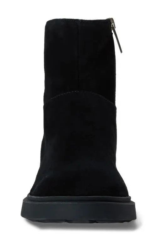 Aquatalia Hermione Suede Zip Up Bootie - Black Suede