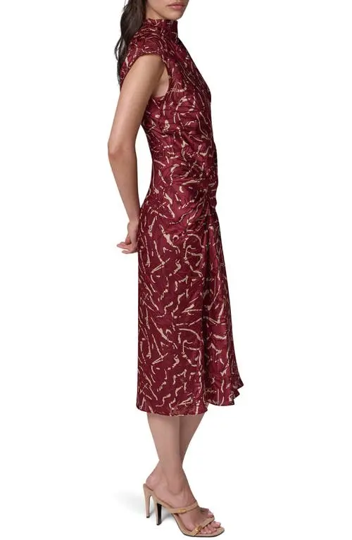 Donna Karan New York Cinched Waist Burnout Midi Dress