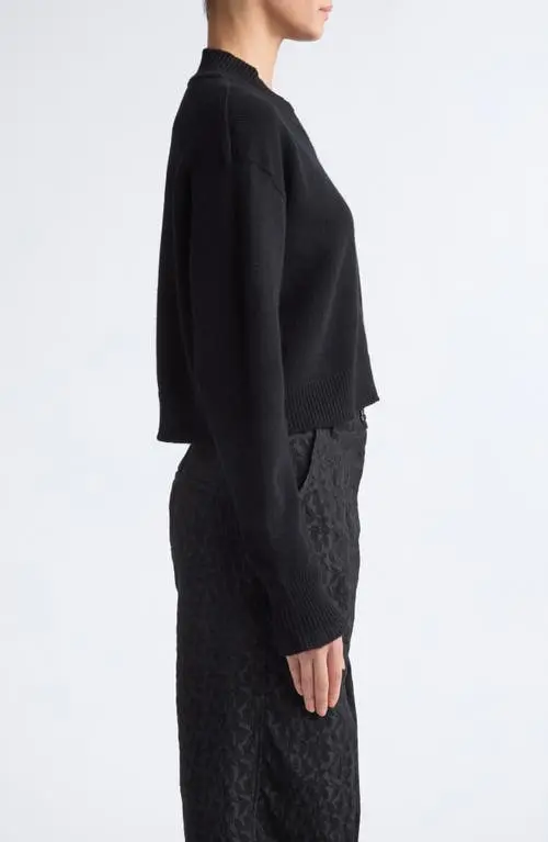 Cecilie Bahnsen Drusilla Embroidered Bow Wool Sweater - Black