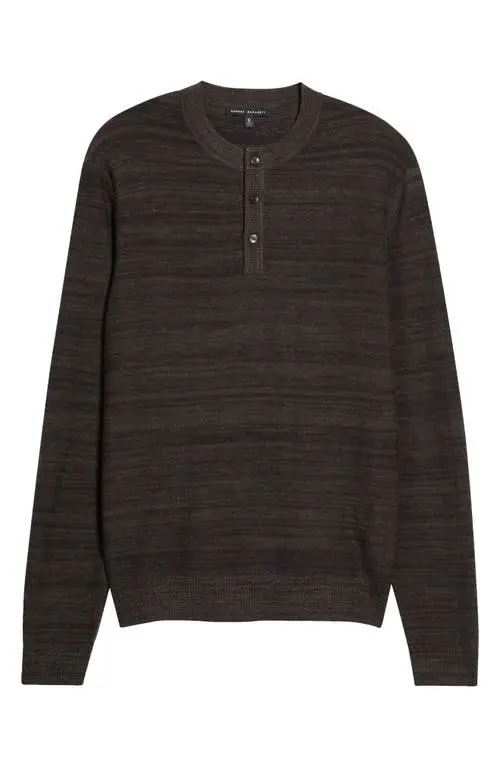 Robert Barakett Aranda Merino Wool Henley Sweater - Espresso