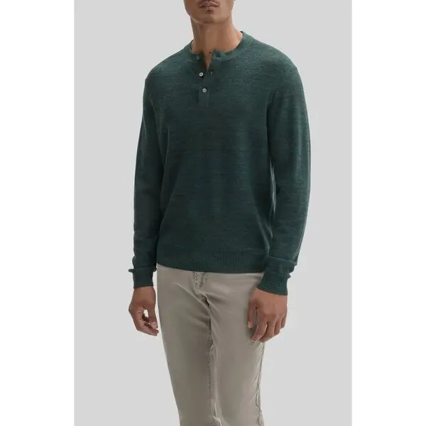 Robert Barakett Aranda Merino Wool Henley Sweater - Forest River