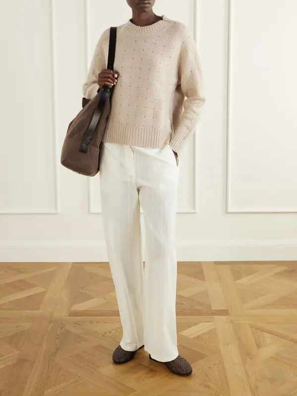 ALLUDE Cashmere And Silk-blend Sweater