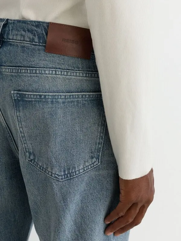 REISS Keith Comfort-stretch Relaxed Straight-leg Jeans