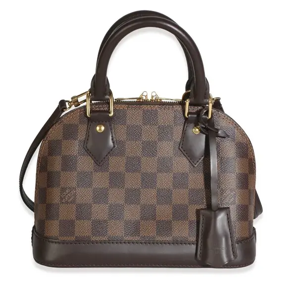 LOUIS VUITTON Damier Ebene Canvas Alma Bb