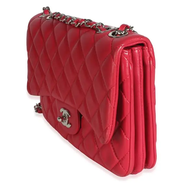 Chanel Quilted Lambskin Flap Bag - Pink