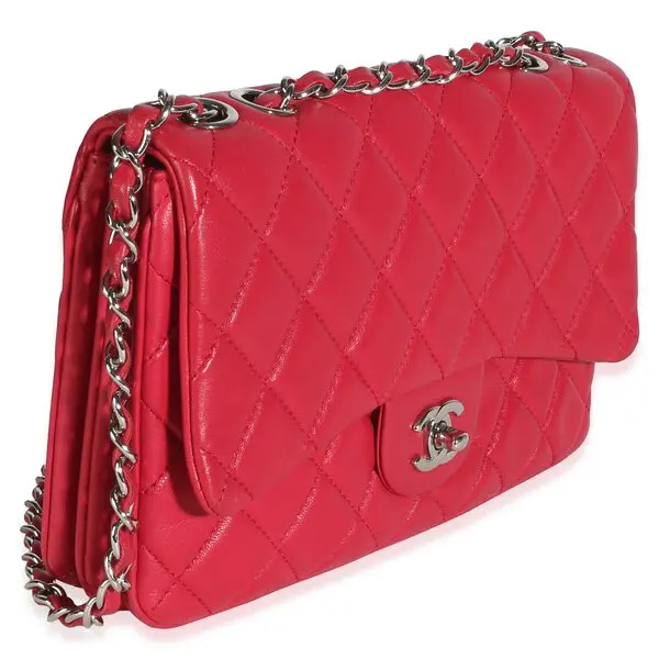 Chanel Quilted Lambskin Flap Bag - Pink