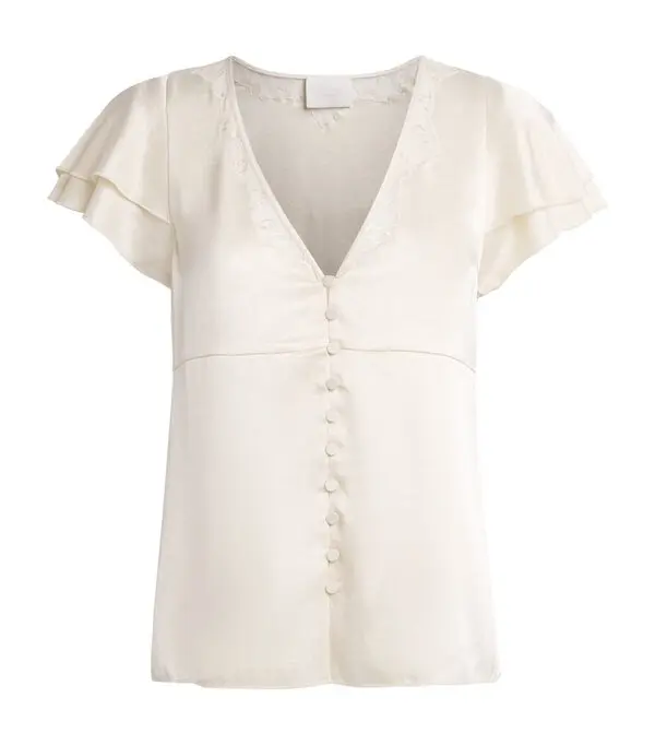 Citizens Of Humanity Lola Ruffle-sleeve Blouse
