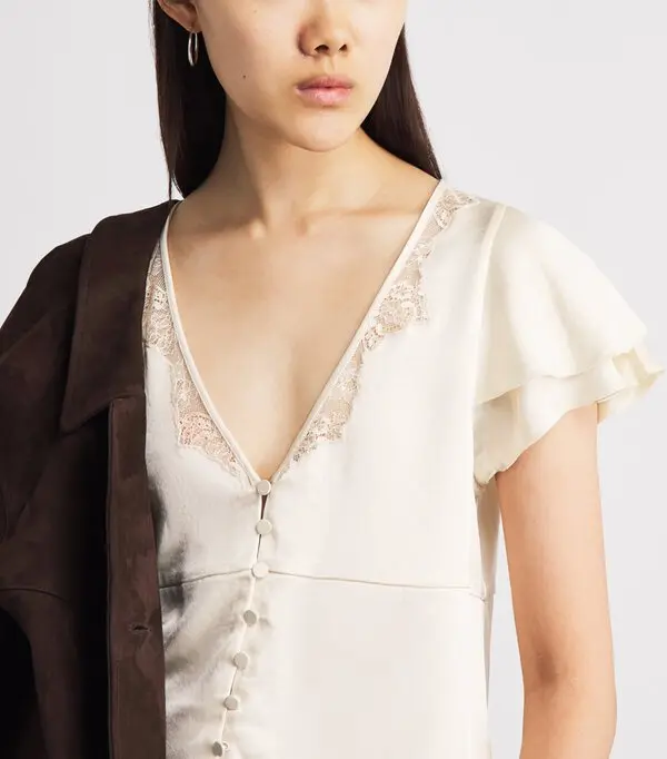Citizens Of Humanity Lola Ruffle-sleeve Blouse
