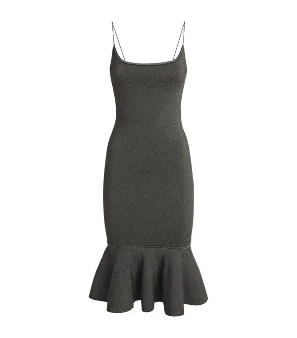 Jacquemus Pina Knit Midi Dress - Beige