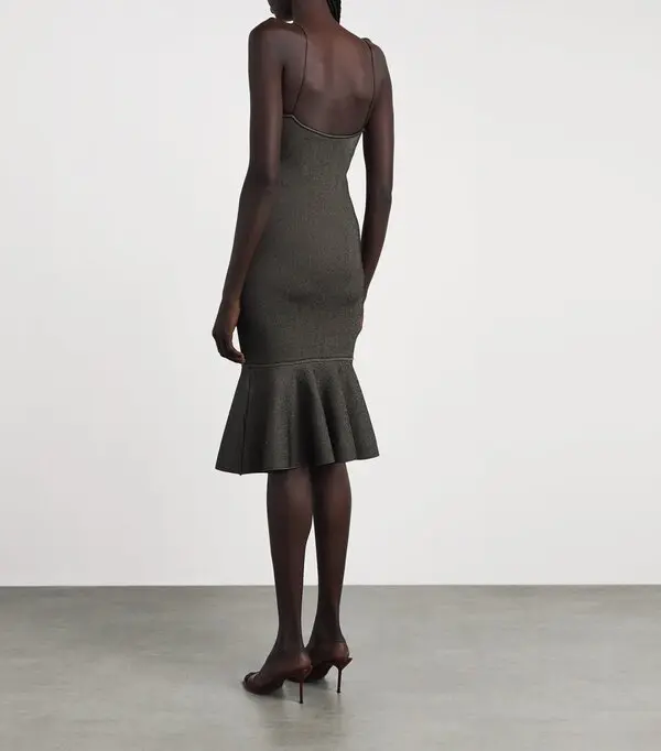 Jacquemus Pina Knit Midi Dress - Beige