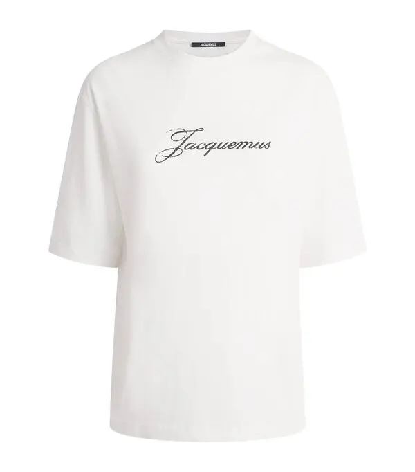 Jacquemus Cotton-hemp Logo T-shirt - White
