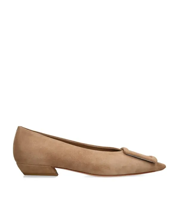 ROGER VIVIER Suede Viv In The City Ballet Flats