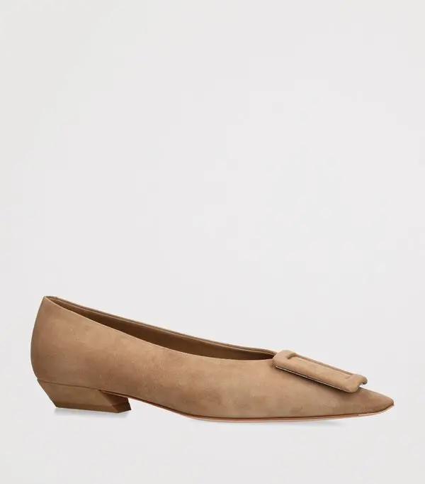 ROGER VIVIER Suede Viv In The City Ballet Flats