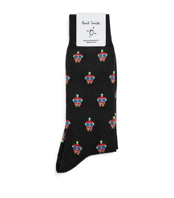 Paul Smith Jacquard Robot Socks - Grey