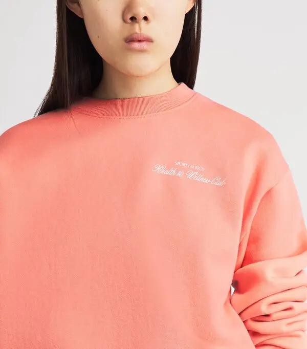 SPORTY & RICH Cotton Embroidered Sweatshirt