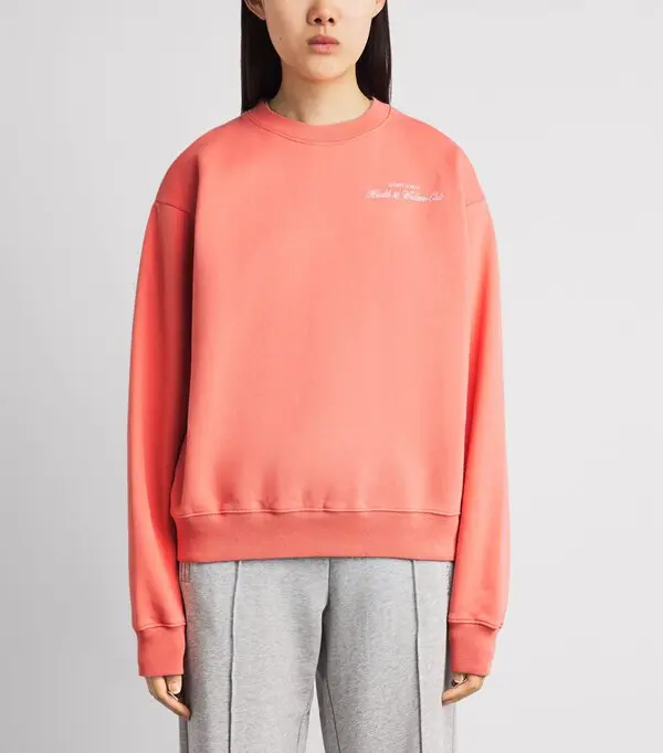 SPORTY & RICH Cotton Embroidered Sweatshirt