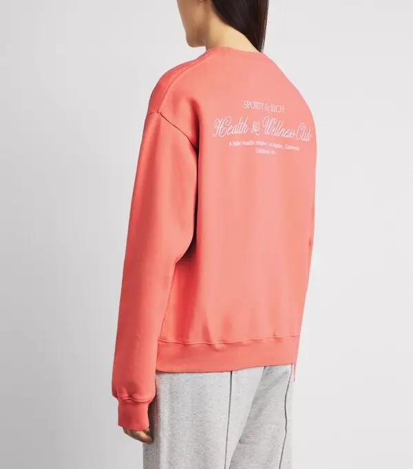 SPORTY & RICH Cotton Embroidered Sweatshirt