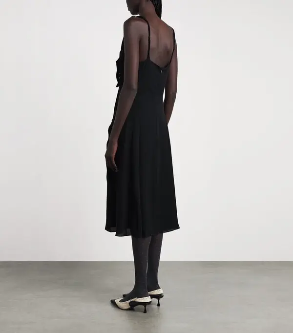 Acne Studios Silk Bow-detail Midi Dress