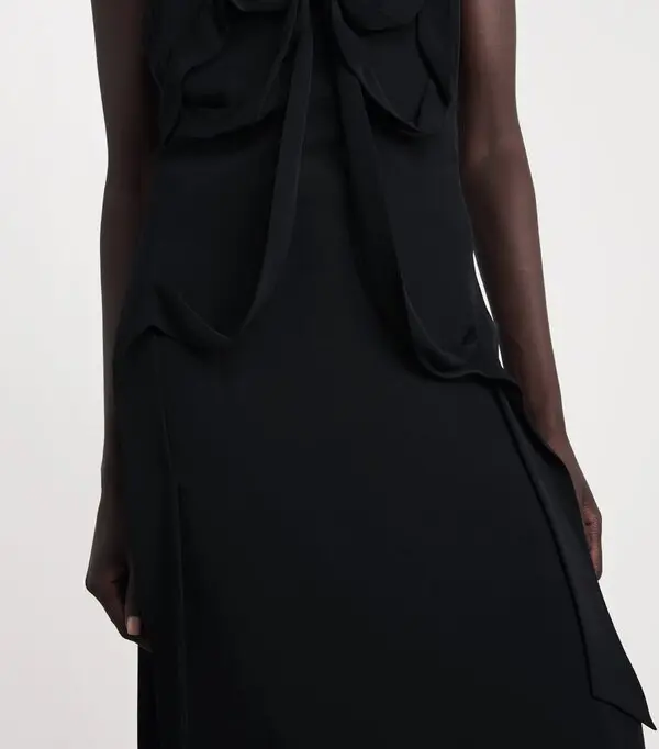 Acne Studios Silk Bow-detail Midi Dress