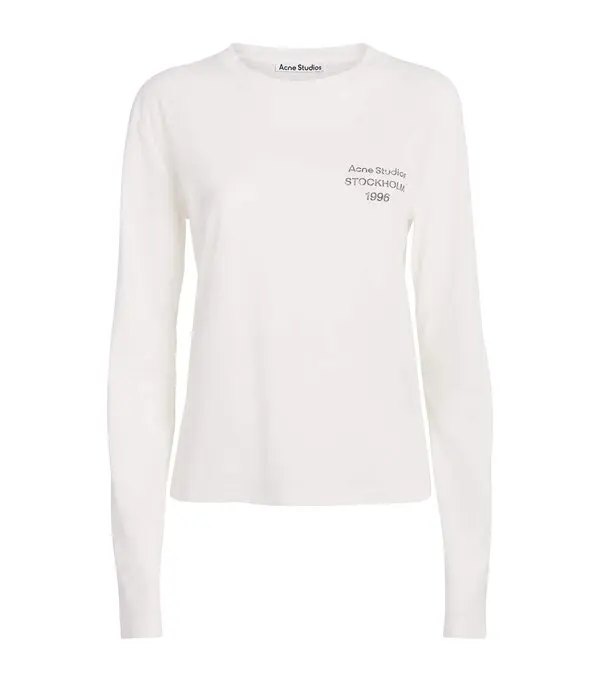 Acne Studios Distressed Logo Long-sleeve T-shirt