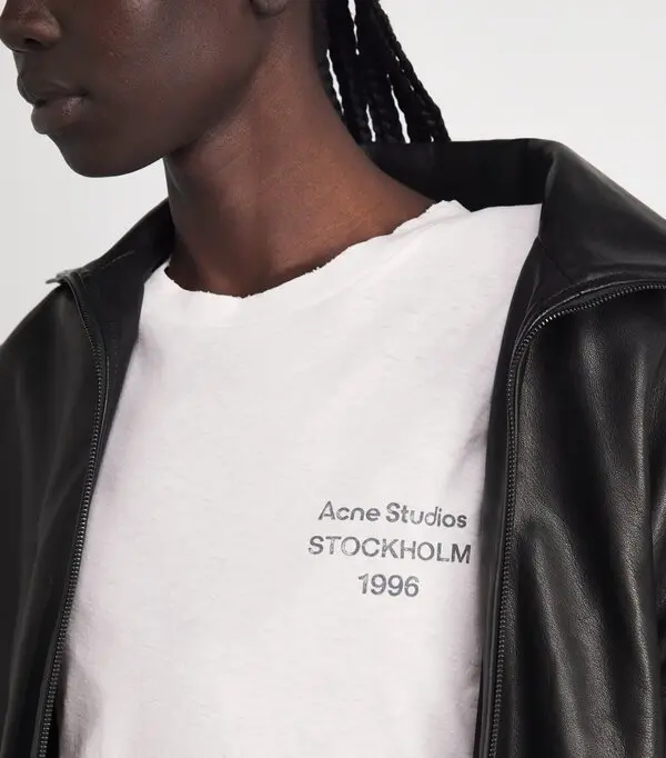 Acne Studios Distressed Logo Long-sleeve T-shirt