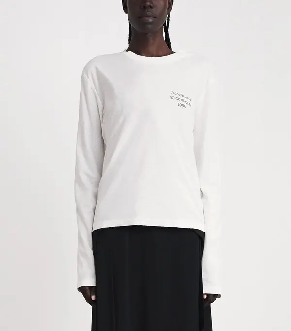 Acne Studios Distressed Logo Long-sleeve T-shirt