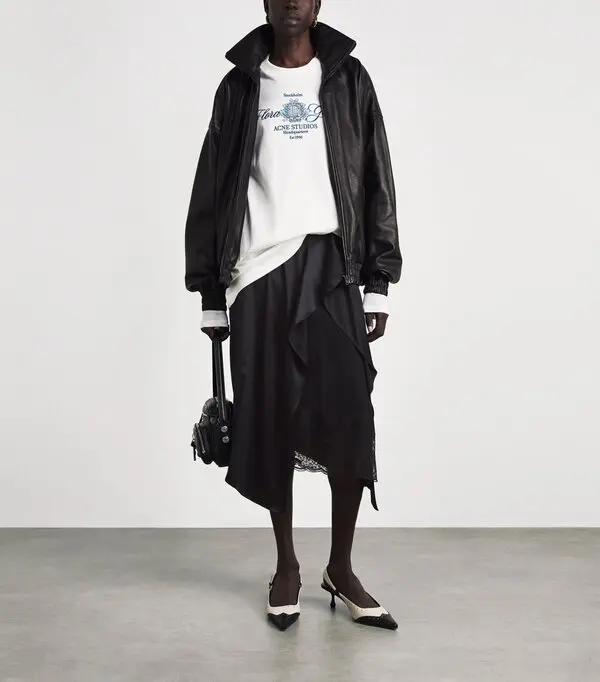 Acne Studios Satin Layered Midi Skirt