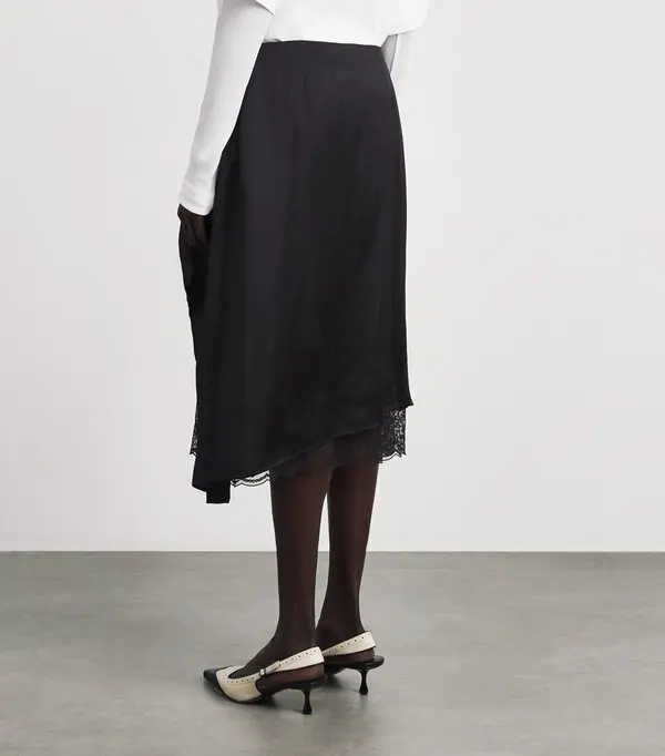 Acne Studios Satin Layered Midi Skirt