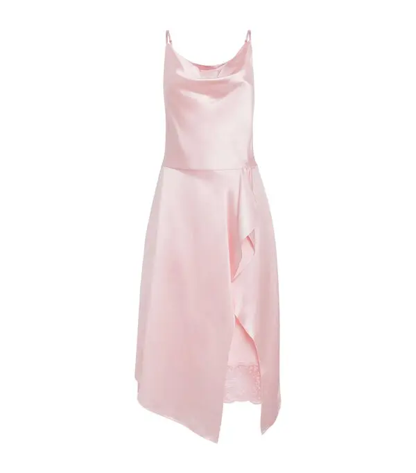 Acne Studios Satin Layered Midi Dress - Pink