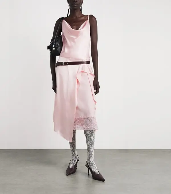Acne Studios Satin Layered Midi Dress