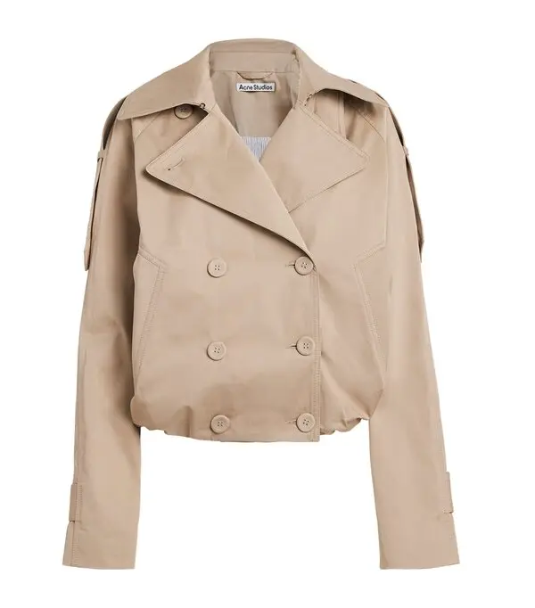 Acne Studios Cotton Cropped Trench Coat