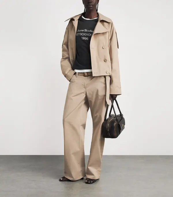 Acne Studios Cotton Cropped Trench Coat