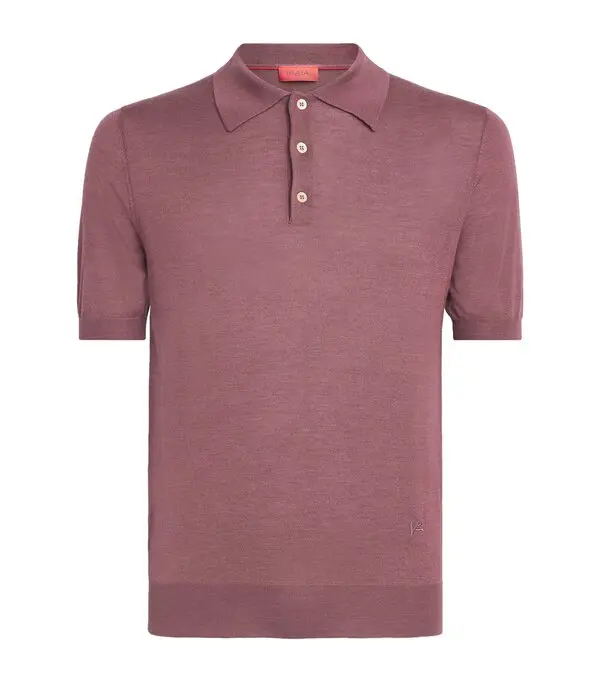 Isaia Cashmere-silk Polo Shirt
