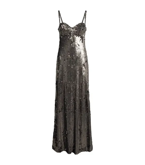 L'Agence Sequin Sayla Gown - Green