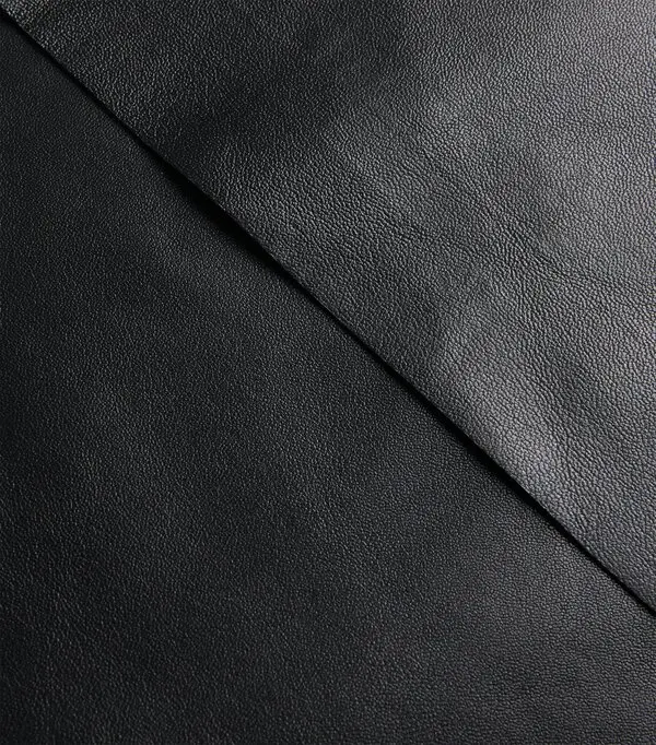 ST. AGNI Leather Wrap Midi Skirt